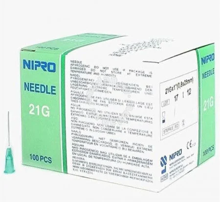 Nipro injekcione igle 21G, Sale!    Nipro Needle 21Gx 11/2″ 1’s