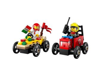 LEGO 60458 Pakovanje trkačkih vozila: Vozilo za dostavu pica protiv vatrogasnog vozila