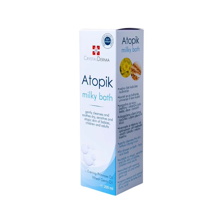 Atopik Milky Bath Mlečna Kupka Pogodna za Suvu, Osetljivu i Atopičnu Kožu 200 mL