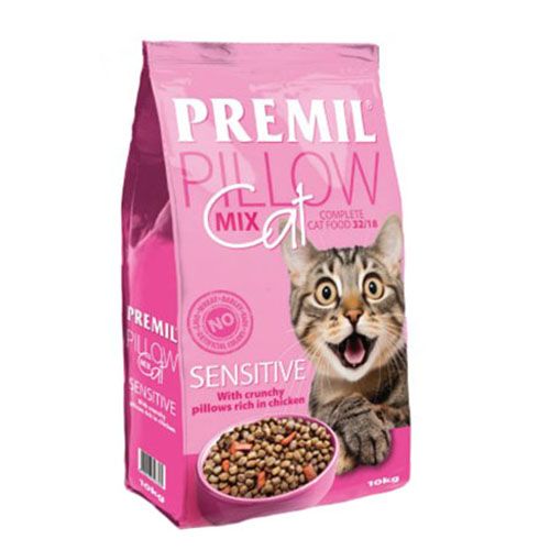 Premil pillow Mix Cat Sensitive - piletina 10kg