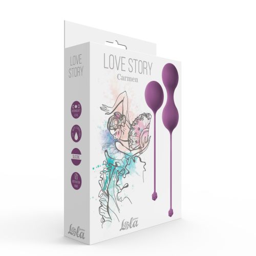 Vaginalne kuglice Lola games Set for Easy and Medium Level Love Story Carmen Lavender Sunset