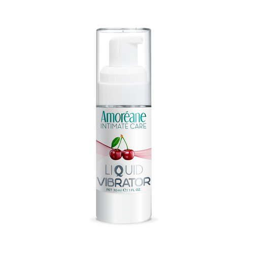 Lubrikant Amoreane Liquid Vibrator Cherry