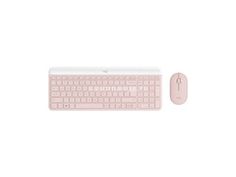 Tastatura + miš Logitech MK470 Wireless Slim US Pink