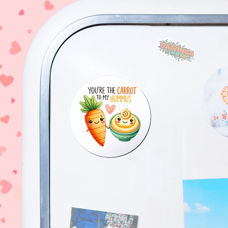 CARROT TO MY HUMMUS MAGNET ZA FRIZIDER
