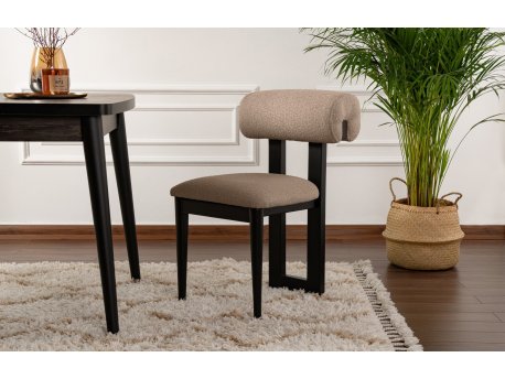 HANAH HOME Set 2 stolice Natura Black Sand Beige