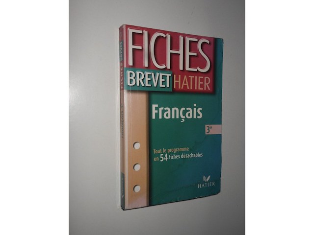 Fiches Brevet Hatier Français 3e