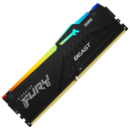 Kingston 16GB (1x16GB) DDR5 6000MT/s CL30 FURY Beast Black RGB EXPO memorija | KF560C30BBEA-16