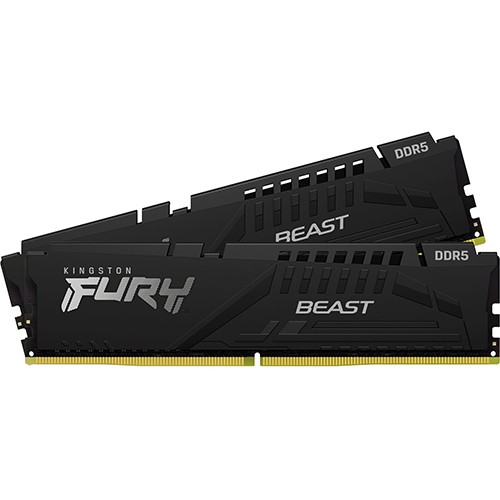 Kingston 32GB (2x16GB) DDR5 5200MHz CL40 FURY Beast Black | KF552C40BBK2-32