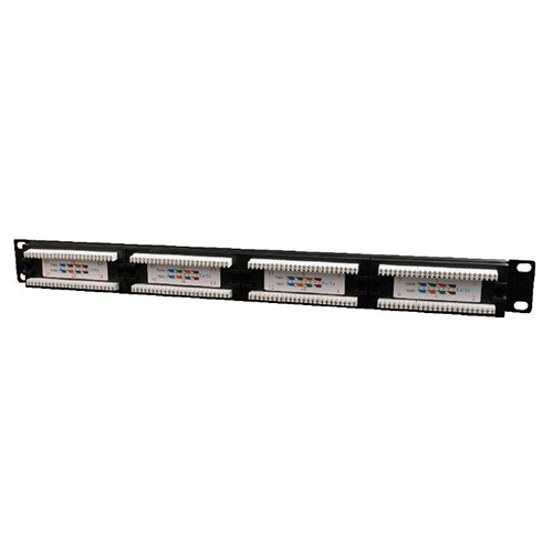 Gembird Cat.5E 24 port patch panel with rear cable management | NPP-C524CM-001