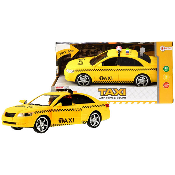 AUTO TAXI SA ZVUKOM I SVETLOM 29X15X12 CM