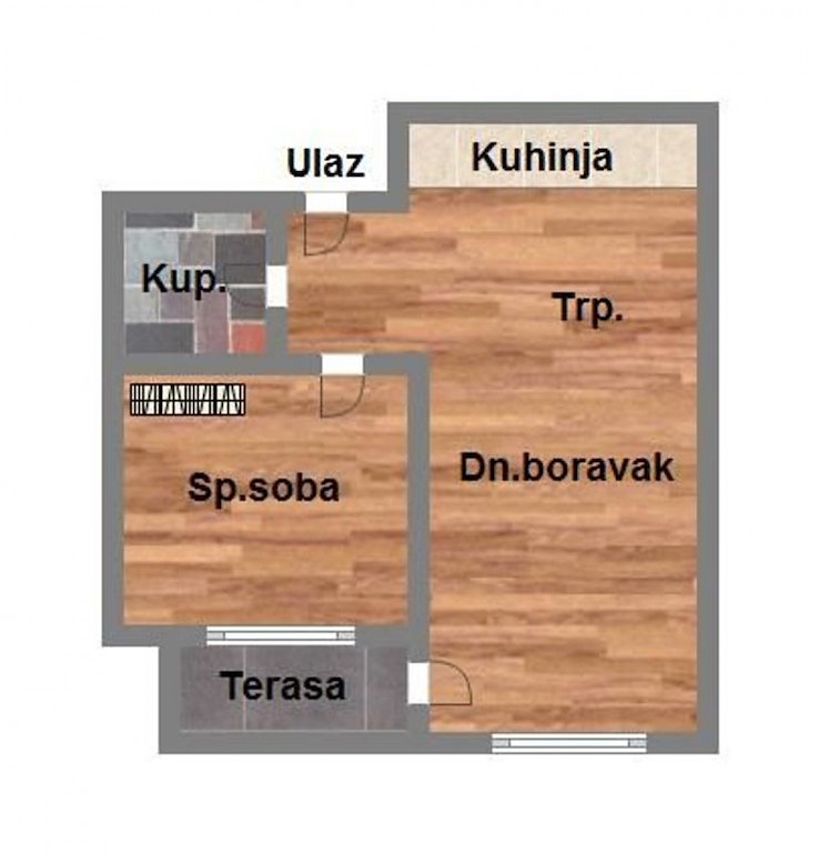 Dvosoban stan u izgradnji - 42 m2