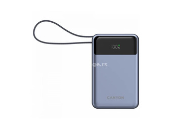 CANYON power bank OnPower 600 built-in cable 20000 mAh PD65W Dark Grey