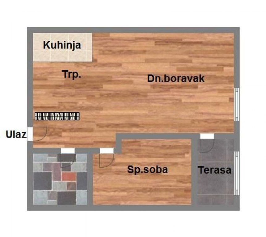 - LUX izgradnja Trandžament - Dvosoban 41m2 -