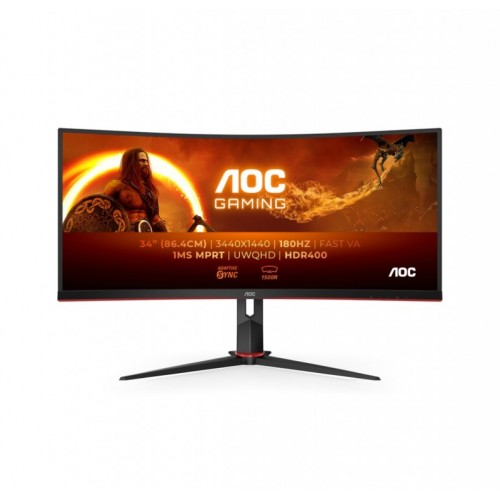 AOC GAMING gaming monitor CU34G2XP/BK Zakrivljen