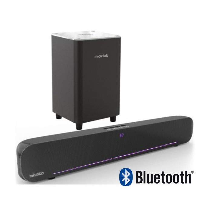 Microlab ROCKBAR500 Soundbar + Subwoofer LED 60W, Bluetooth, Aux, Optical