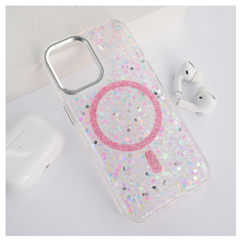 Maska Mag Case Glue za iPhone 16 svetlo roza