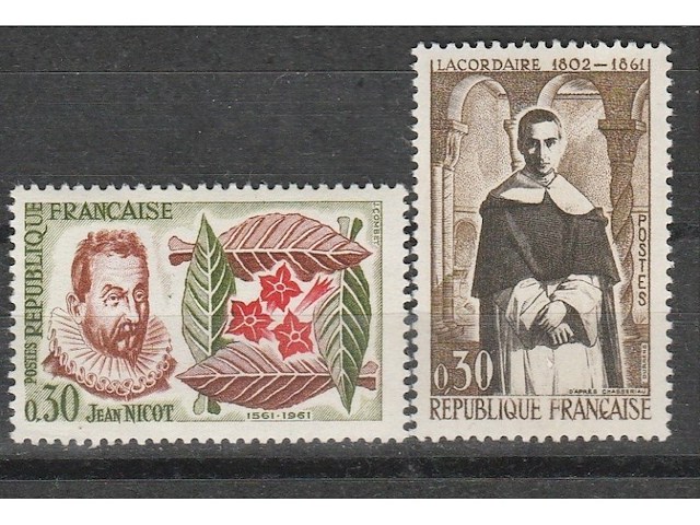 Francuska, France - Famous people - 1961 - MNH