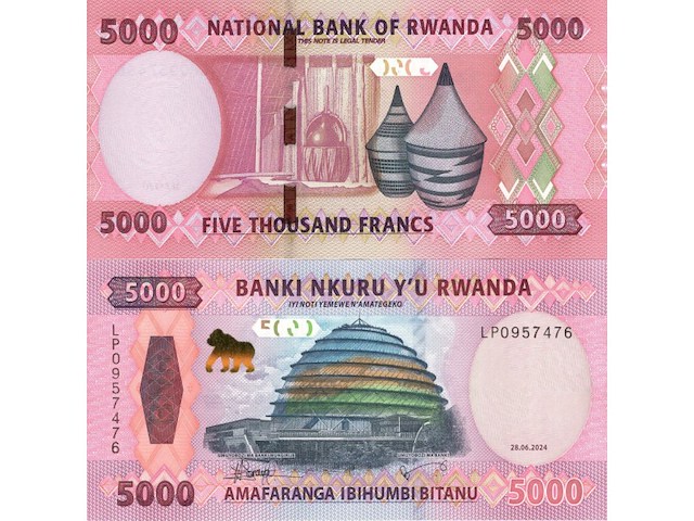 Ruanda RWANDA 5000 Francs 2024 UNC, P-45