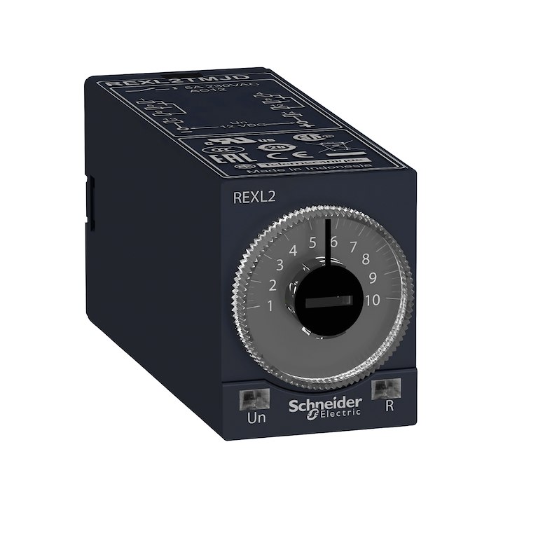 REXL2TMP7 vremenski relej kašnjenje po uključenju - 0.1 s..100 h - 230 V AC - 2 OC