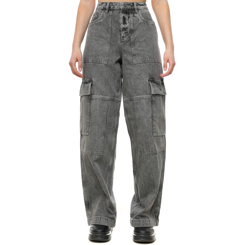 Ženske farmerke Michael Kors Mid-Rise Wide Cargo Jeans