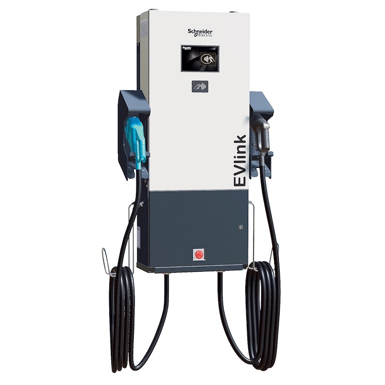 EVD1S24THB Brze stanice za punjenje, EVlink, 24 kW, SAE CCS / CHAdeMO konektori, zidna ugradnja
