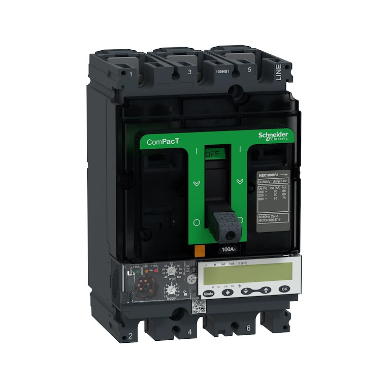 C10V35E100 PREKIDAČ NSX100HB1 75kA AC 3P 100A MicroLogic 5.2 E
