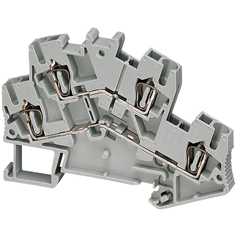 NSYTRR24D STEZ. OPRUŽNA 2,5mm2 2P 1x1 SIVA