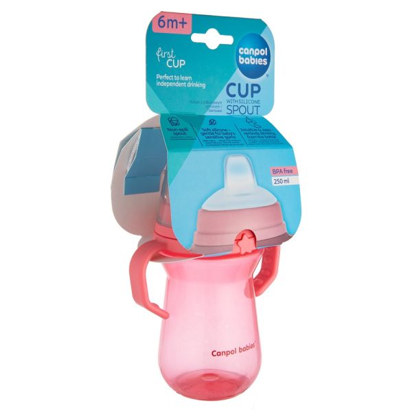 CANPOL BABIES SOLJA 250ml SA SILIKONSKIM KLJUNOM (56/615) - PINK