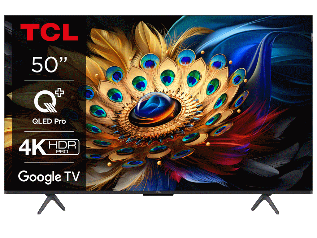 Televizor TCL 50C655/QLED/50"/4K HDR PRO/Google TV/crna