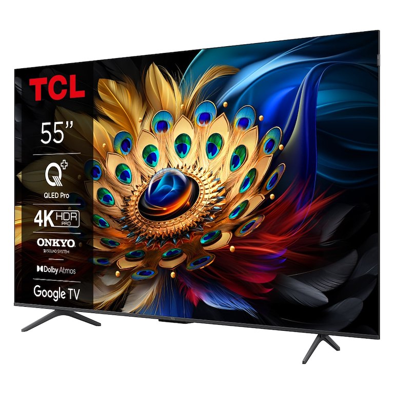 Televizor TCL 55C655/QLED/55"/4K HDR PRO/Google TV/crna