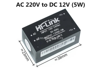 Ispravljački Modul za Napajanje HLK PM12 AC-DC 220V na 12V 5W Cena Srbija