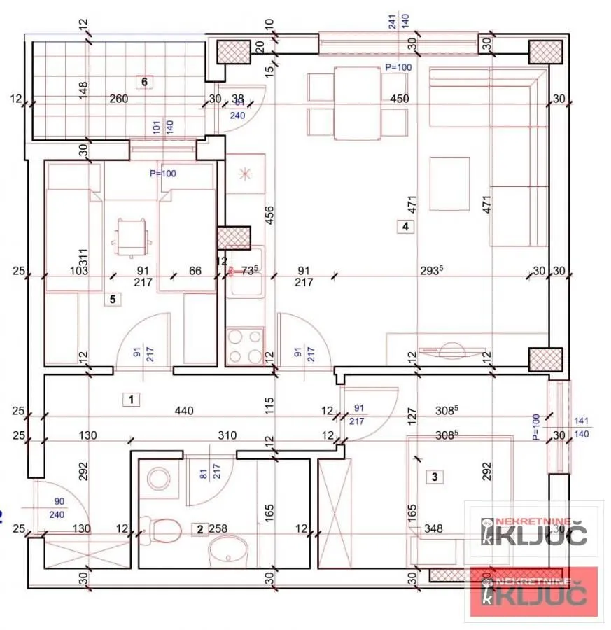 Prodaja, dvosoban stan, 55m2, Salajka, Novi Sad, Novi Sad