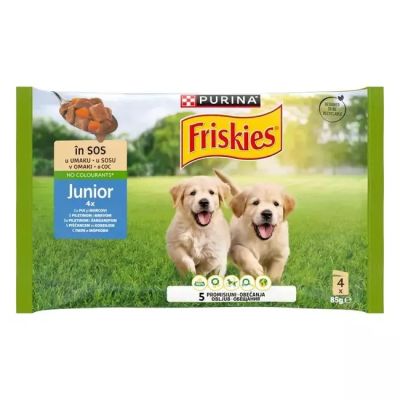 Friskies Dog Junior Piletina sa Šargarepom u Sosu 4x85g