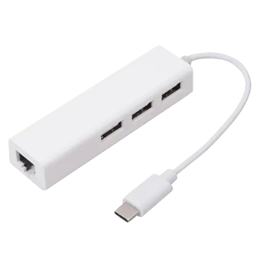 FAST ASIA Adapter konvertor USB 3.1 TIP C na 3x HUB + RJ45 beli