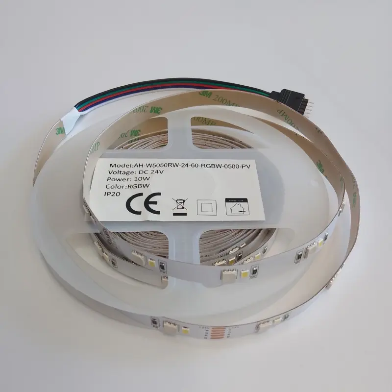 AURA-LIGHT Led traka, 10W, 24V, RGBW, IP20, 5050-60P, 5m, Bela