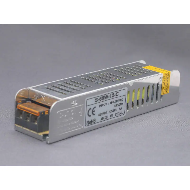 AURA-LIGHT Napajanje za LED trake LU10-0060, 60W, 12V, IP20, 16 x 4.1 x 3.3 cm