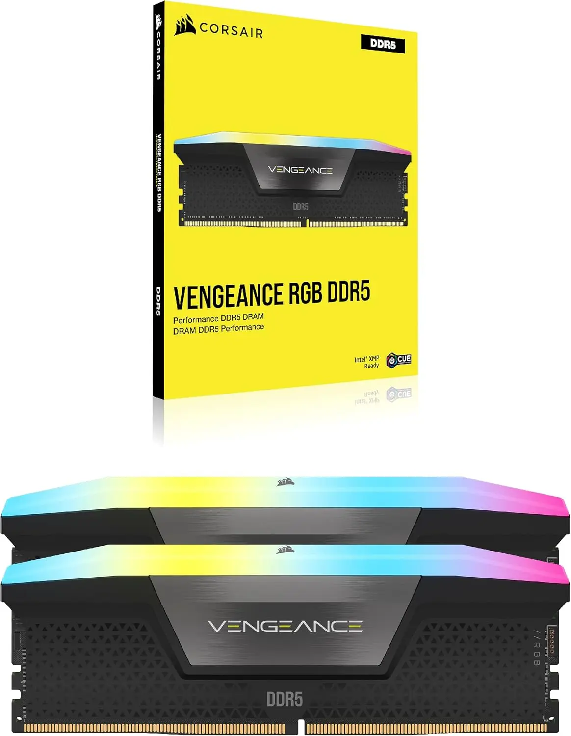 Corsair RAM memorija VENGEANCE 32GB(2X16GB)/DIMM/DDR5/6000MHZ/CL30/1.4V/RGB/EXPO & XMP CMH32GX5M2B6000Z30K