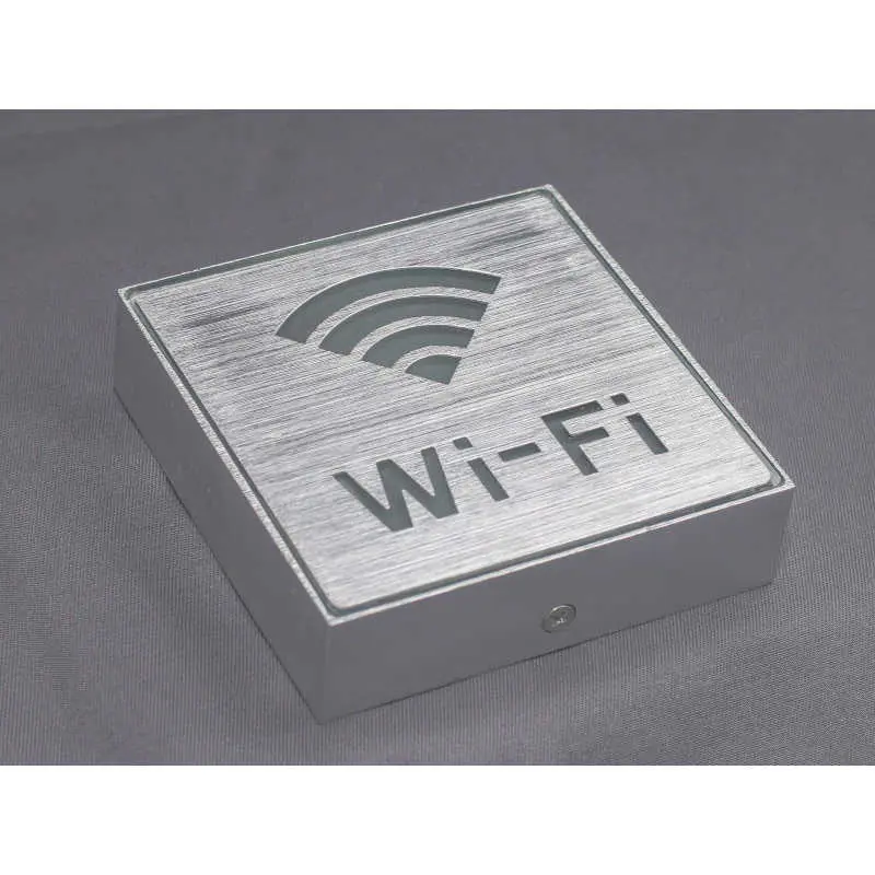 AURA-LIGHT Led znak za wi-fi LU-WF bl, Hrom