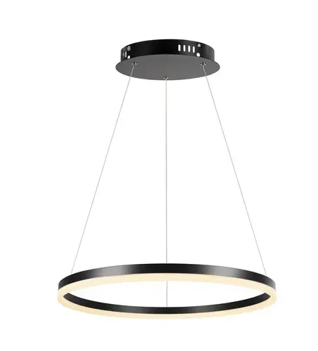 Rabalux Visilica Isaure, LED 35W, 2200lm, DIP prekidač 3000-4000-6500K, 60cm, Crna