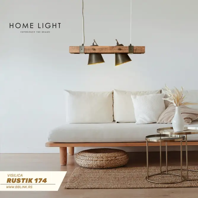 HOME LIGHT Visilica Rustik 174, 2xE27