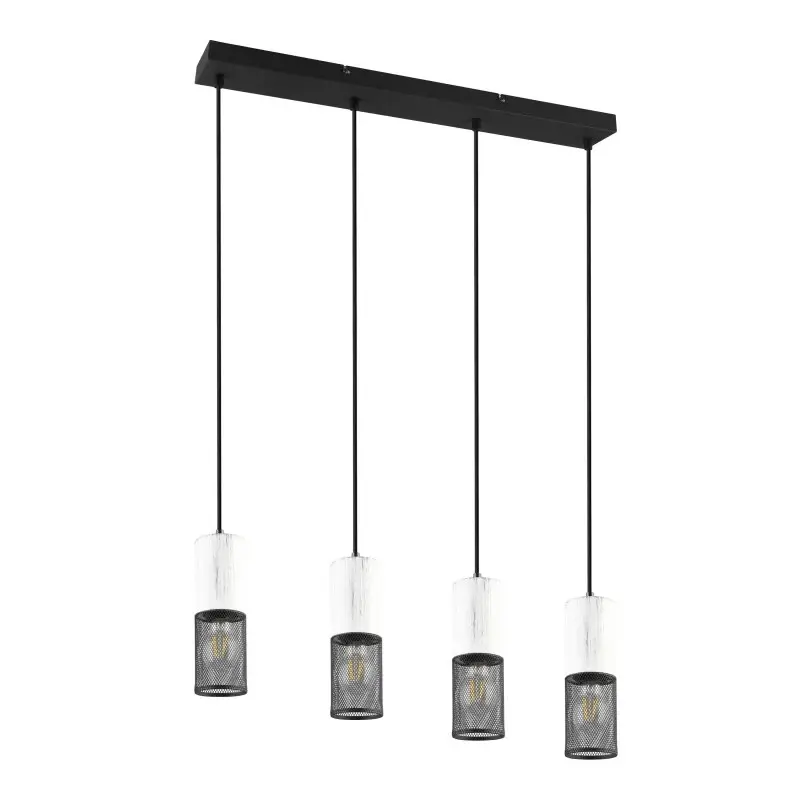 TRIO LIGHTING Visilica Tosh 4xE27, 304300434, Crno-bela