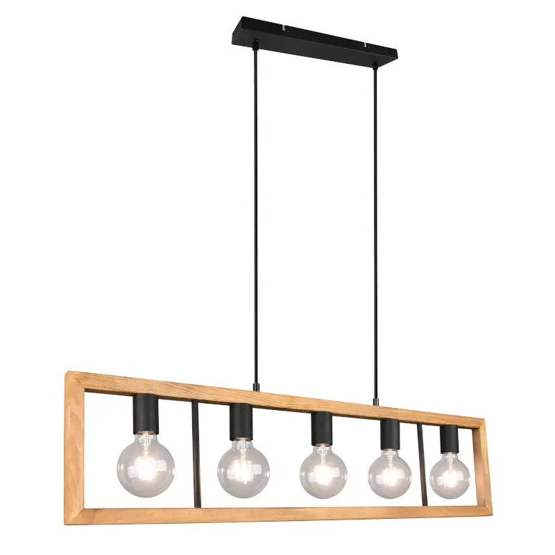 TRIO LIGHTING Visilica Agra 5xE27, 313800532, Crno-bež