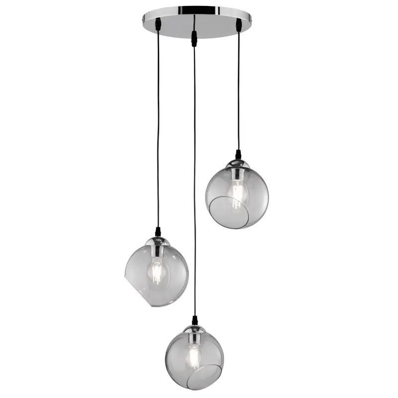 TRIO LIGHTING Visilica Clooney 3xE27, R30073054, Hrom