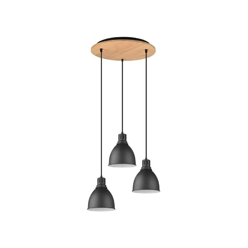 TRIO LIGHTING Visilica Henley 3xE27, 310730332, Crna