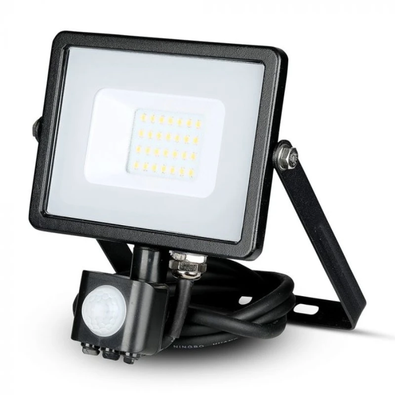 V-TAC Led reflektor senzor, 20W, 3000K, IP65, 451, Samsung chip, Crni