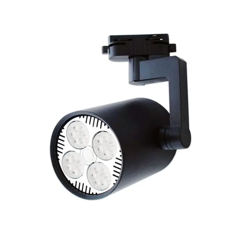 AURA-LIGHT Šinski monofazni reflektor E27 LU35-2206, Crni