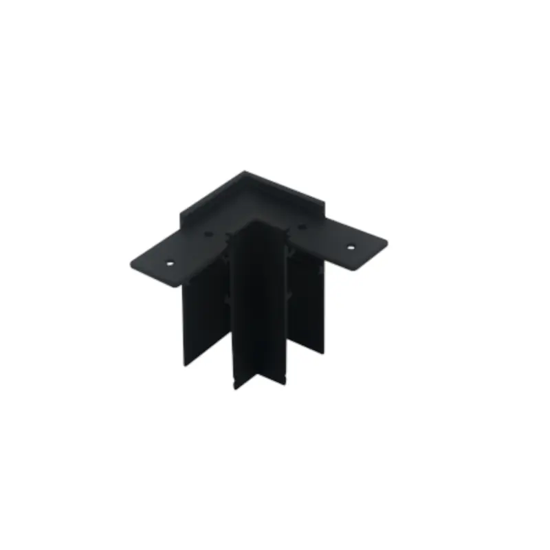 AURA-LIGHT Ugaoni konektor za nadgradne magnetne šine VK-S20-P, 4x4 cm, Crni