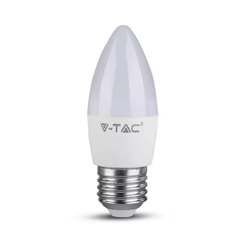 V-TAC Led sijalica, 4.5W, 3000K, E27, C37, 2143421, Bela