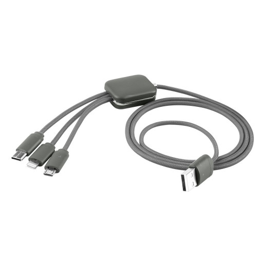 ODON 3IN1, USB KABL ZA PUNJENJE 3 U 1, SIVI