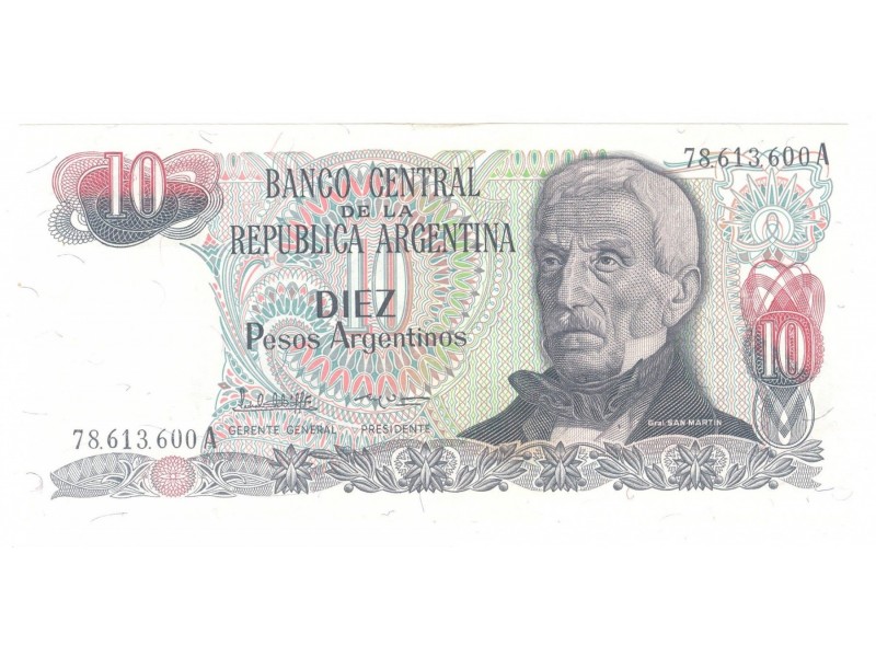 Argentina 10 pesos 1983 UNC